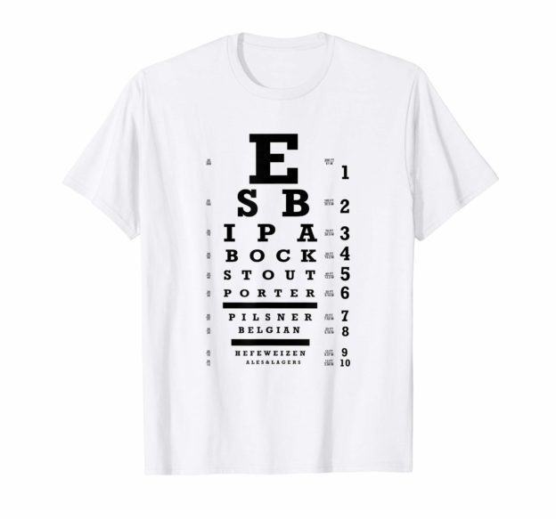 The Original Craft Beer Eye Chart T-Shirt - Cranehill Studios